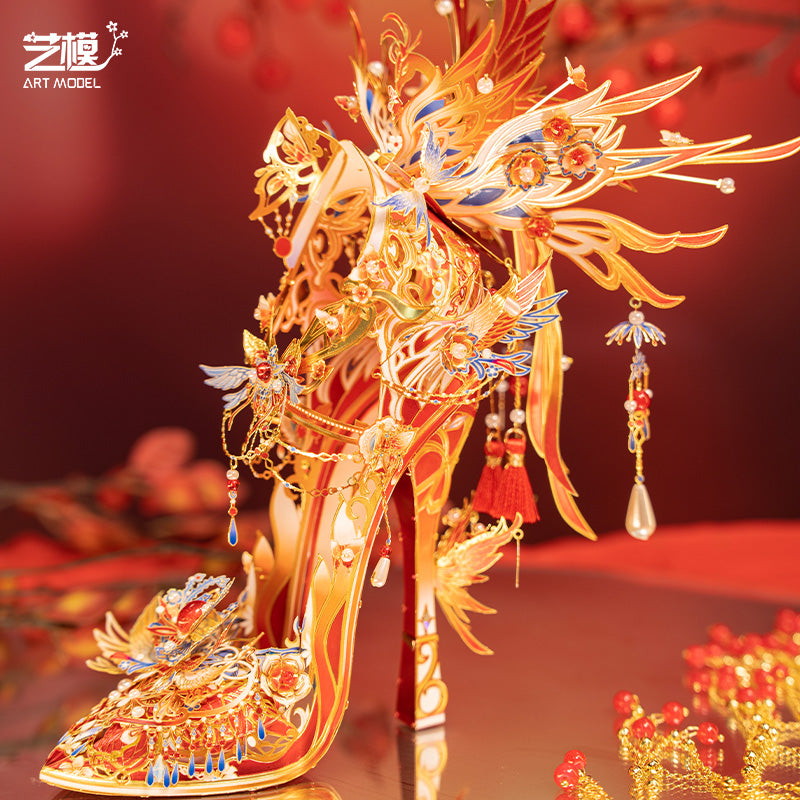 MU 3D Metal Art Model - Phoenix Love Glass Slipper – JollyWhaleAU